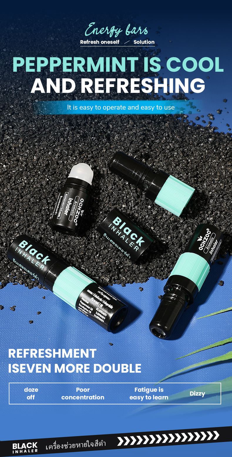 Peppermint Field Black Inhaler Fast Relief Refreshes The Nose Quickly ...