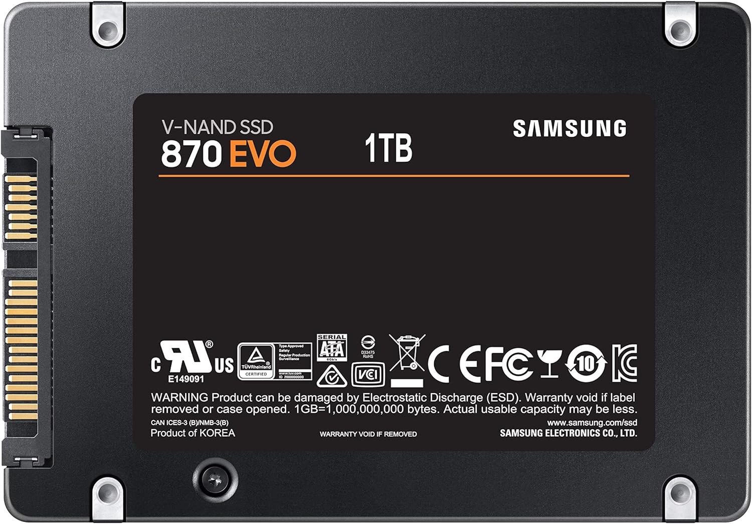 SAMSUNG SSD 870 EVO 500GB 1TB 2TB SATAIII 2.5 SSD for pc Internal Solid ...