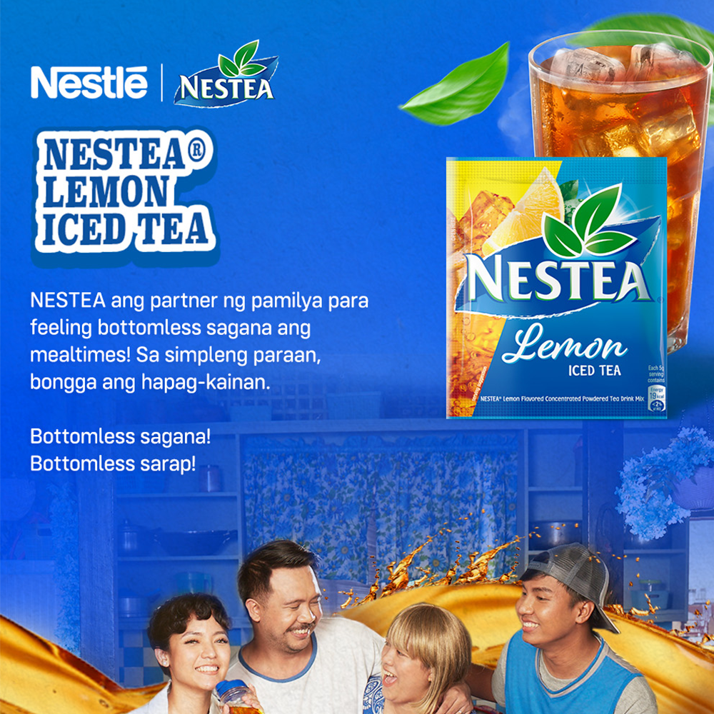 Nestlé Nestea Lemon Flavored Powdered Tea Drink Mix 19g - Pack of 24 ...
