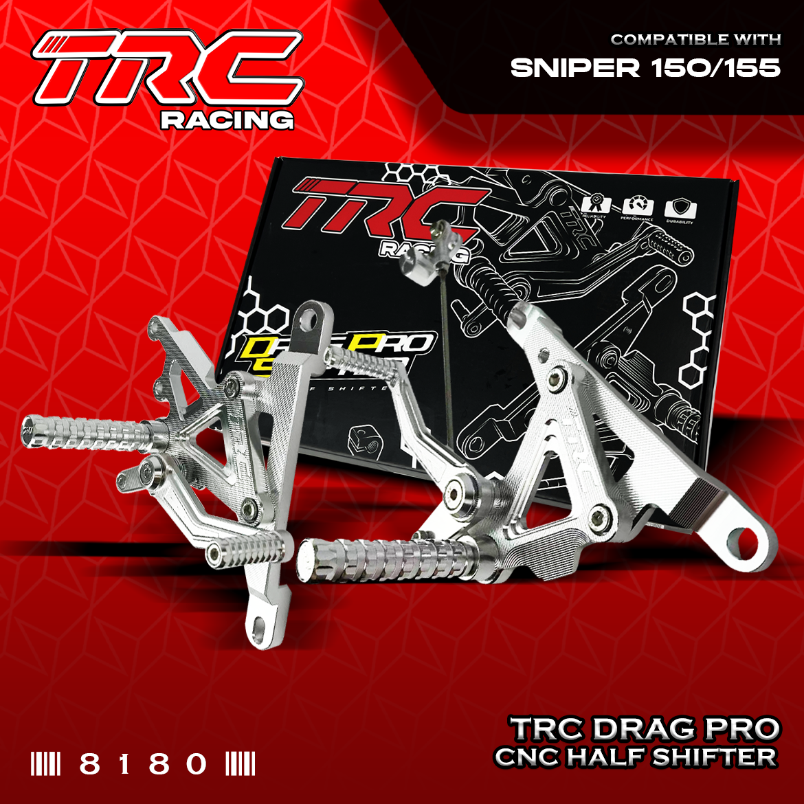 TRC RACING CNC HALF SHIFTER DRAG PRO FOR SNIPER 150/155 8180 | Shopee ...