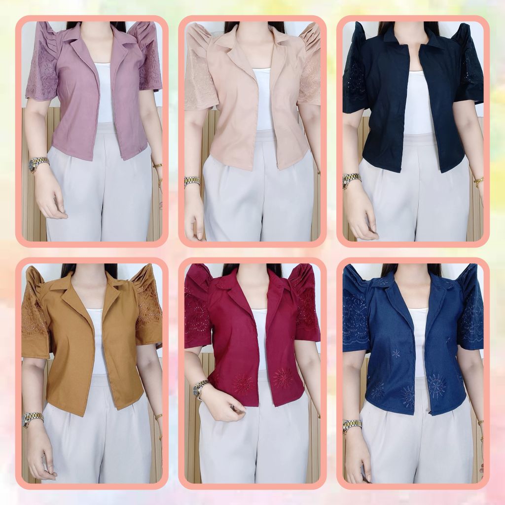 SMALL TO LARGE • Full Length Modern Filipiniana Bolero Top | Shopee ...