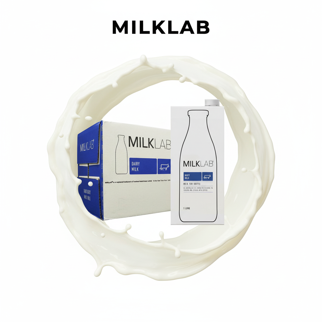 MILKLAB Full Cream Dairy Milk 1L – Bundle Packs of 6, 9, or 12 Barista ...