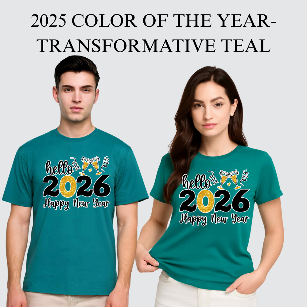Family Matching T-Shirt – Color of the Year 2026 Transformative Teal ...
