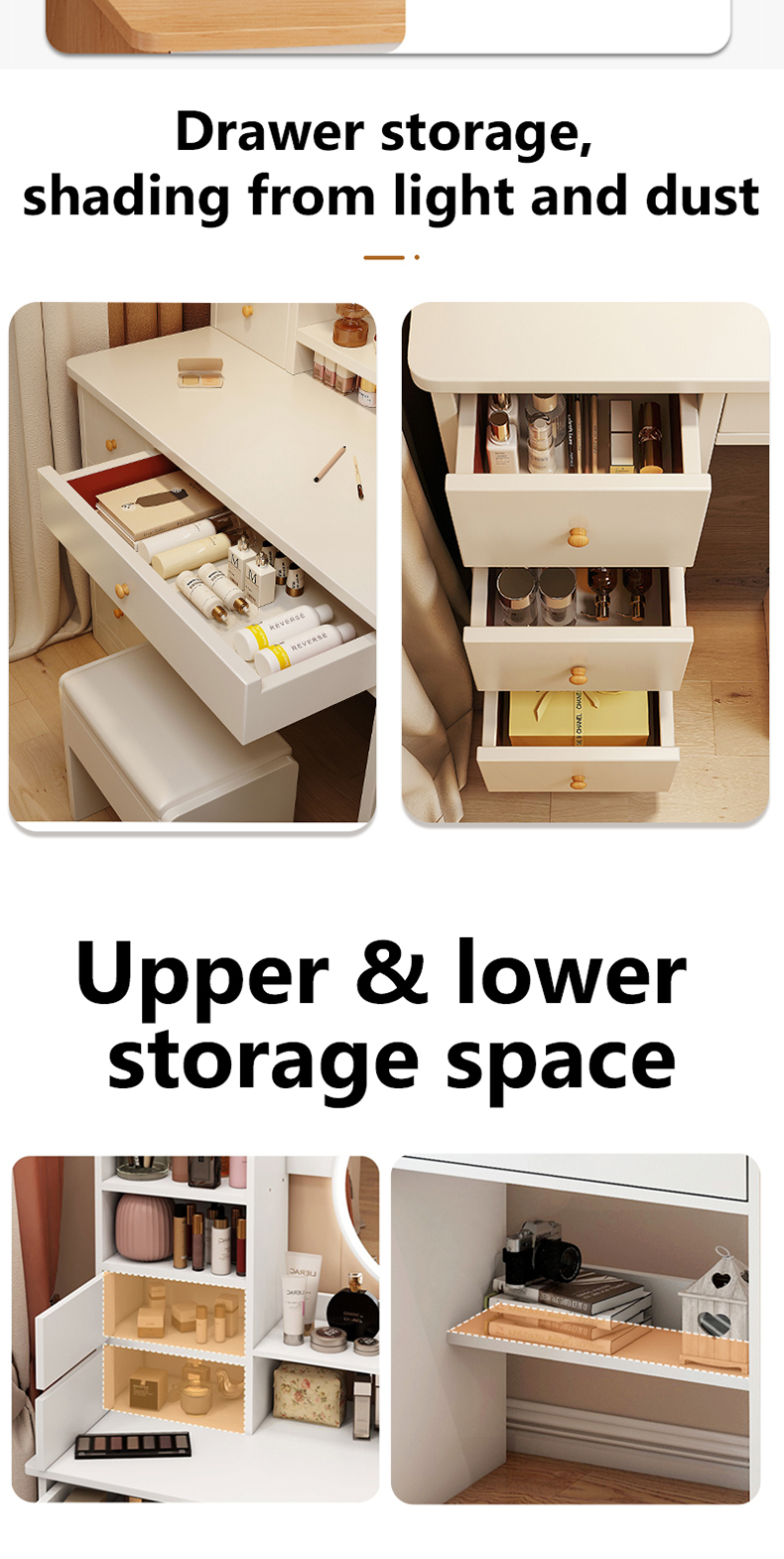 ALVIN Dressing Table Bedroom Minimalist Modern Ins Dressing Table ...