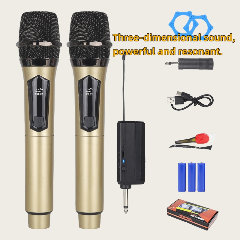 Professional wireless microphone high-quality UHF handheld rechargeable ...