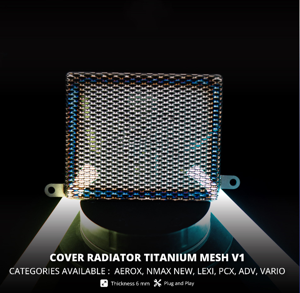 TITANIUM RADIATOR COVER – MESH V1-V2 PREMIUM SERIES [NMAX/AEROX/VARIO ...