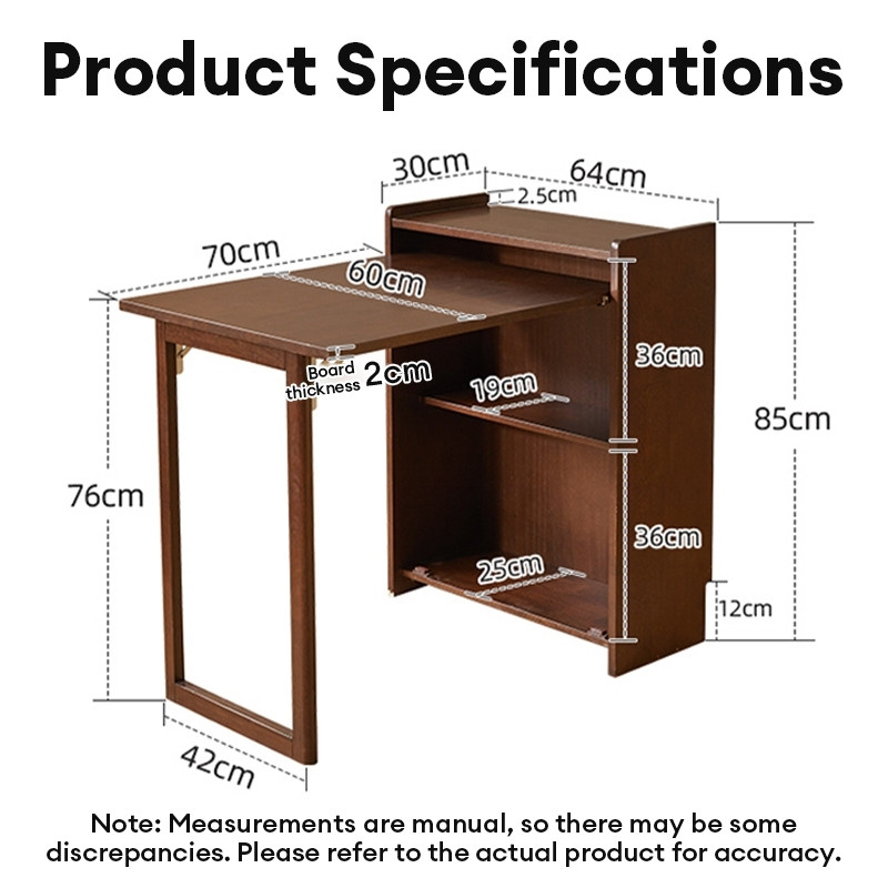 Folding Table Computer Study Desk Environmentally Wooden Table Suitable ...