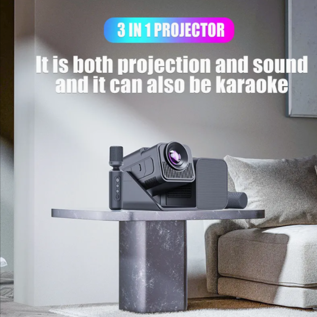 HOME CINEMA 3 IN 1 KARAOKE PROJECTOR ULTRA SURROUND SOUND PROJECTOR ...