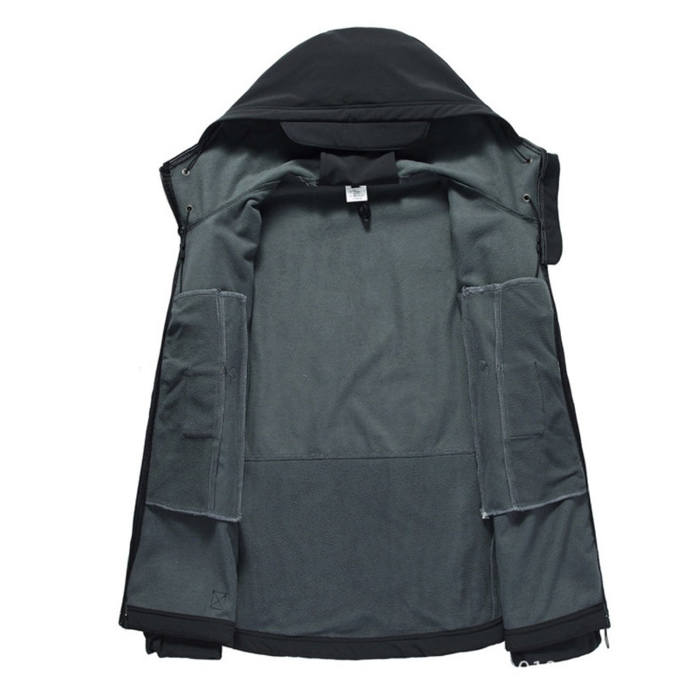 ready stock Shark Skin Soft Shell Jackets Men Tactical Windproof ...
