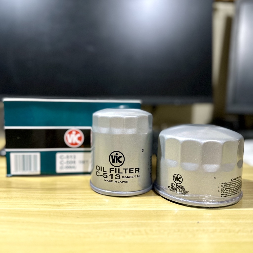 VIC Oil Filter C-508 (C-513 and C-506 SET) for ISUZU 4BC2 4BE1 NKR NPR ...