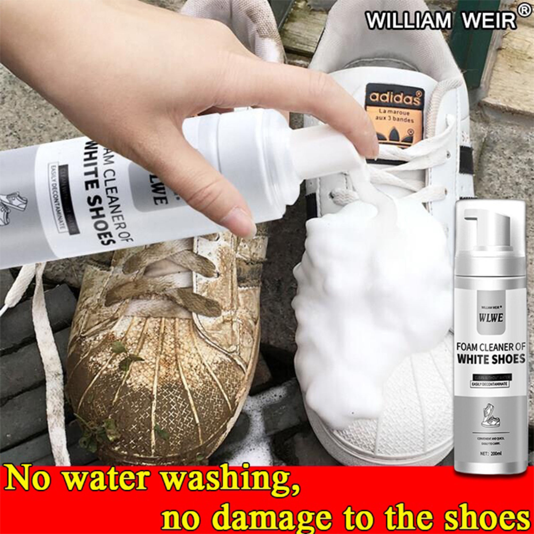 【BUY 1 GET 2】Shoe Cleaner Spray 200ml for White and Colored Shoes with ...