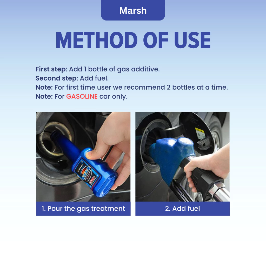 75ML MARSH Gasoline Fuel Treatment Carbon Cleaner Oil Additives For ...