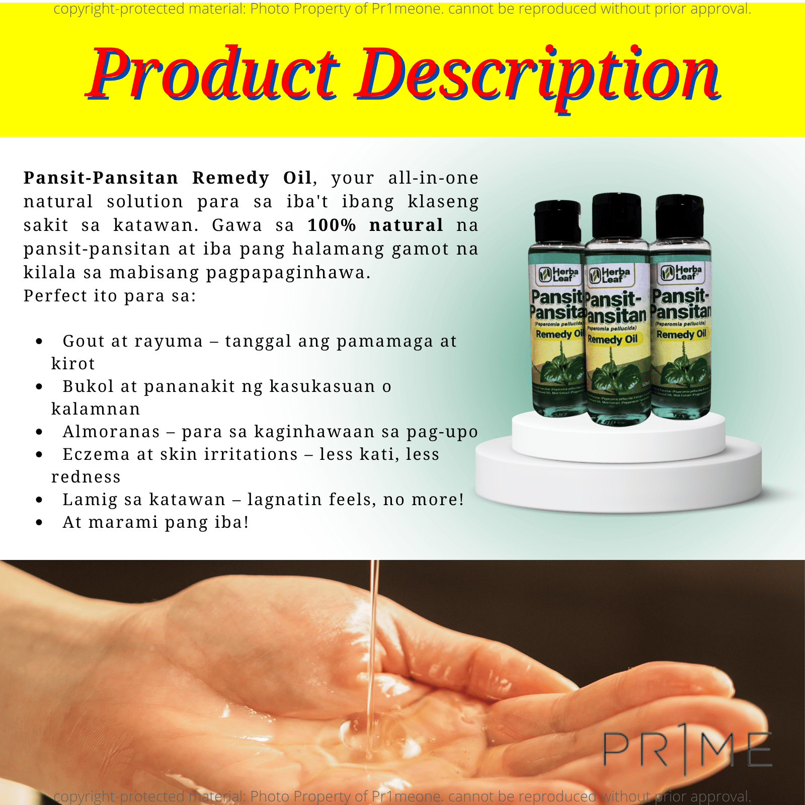 Pansit-Pansitan Remedy Oil Natural Pain Relief for Gout & Arthritis ...