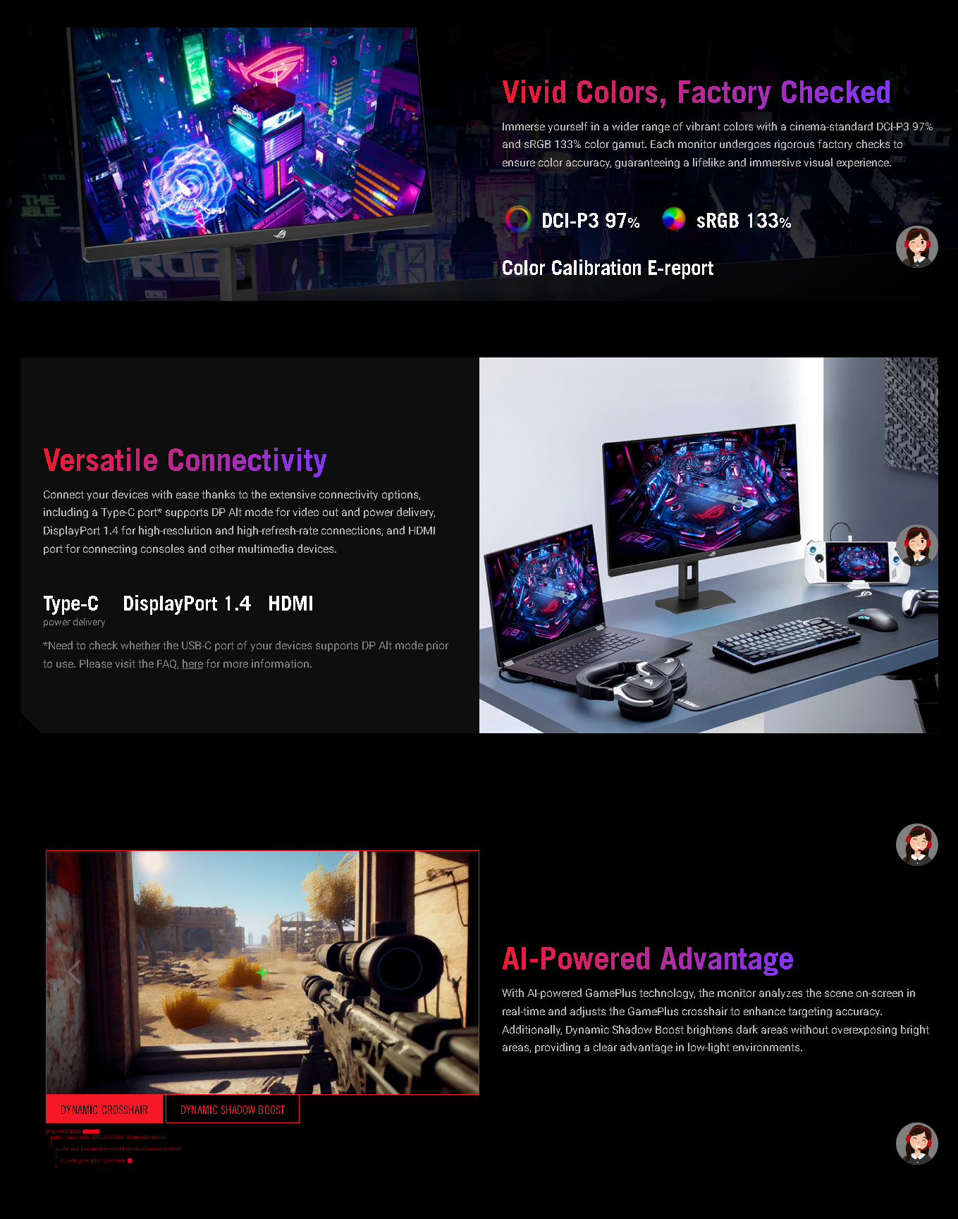 ROG Strix XG27ACMES Gaming Monitor – 27-inch 2560x1440, 255Hz OC (Above ...
