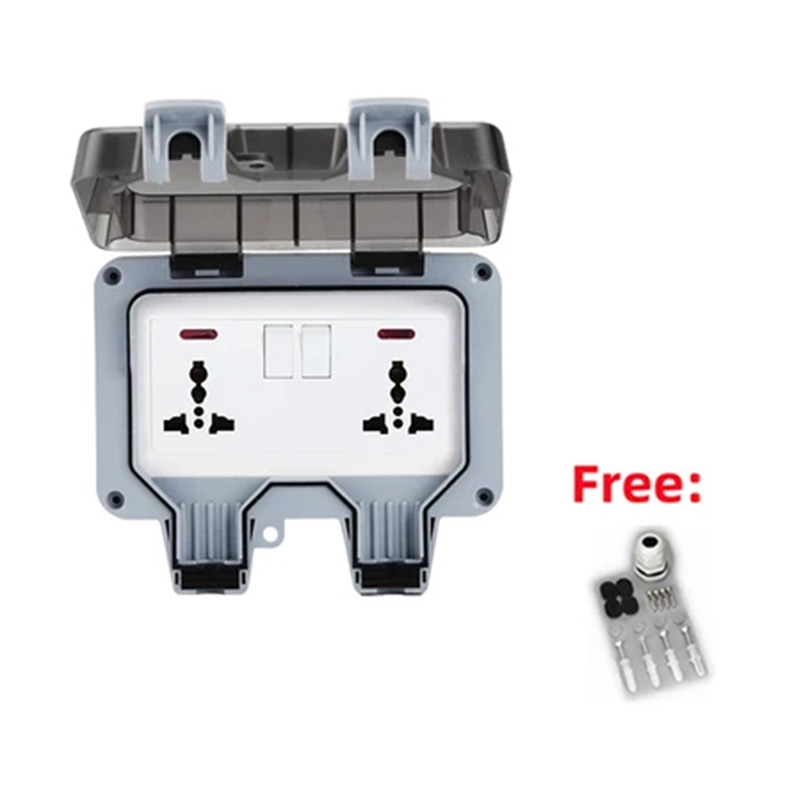 Outdoor Waterproof Sockets IP66 Universal Wall Socket Switched Outlet ...