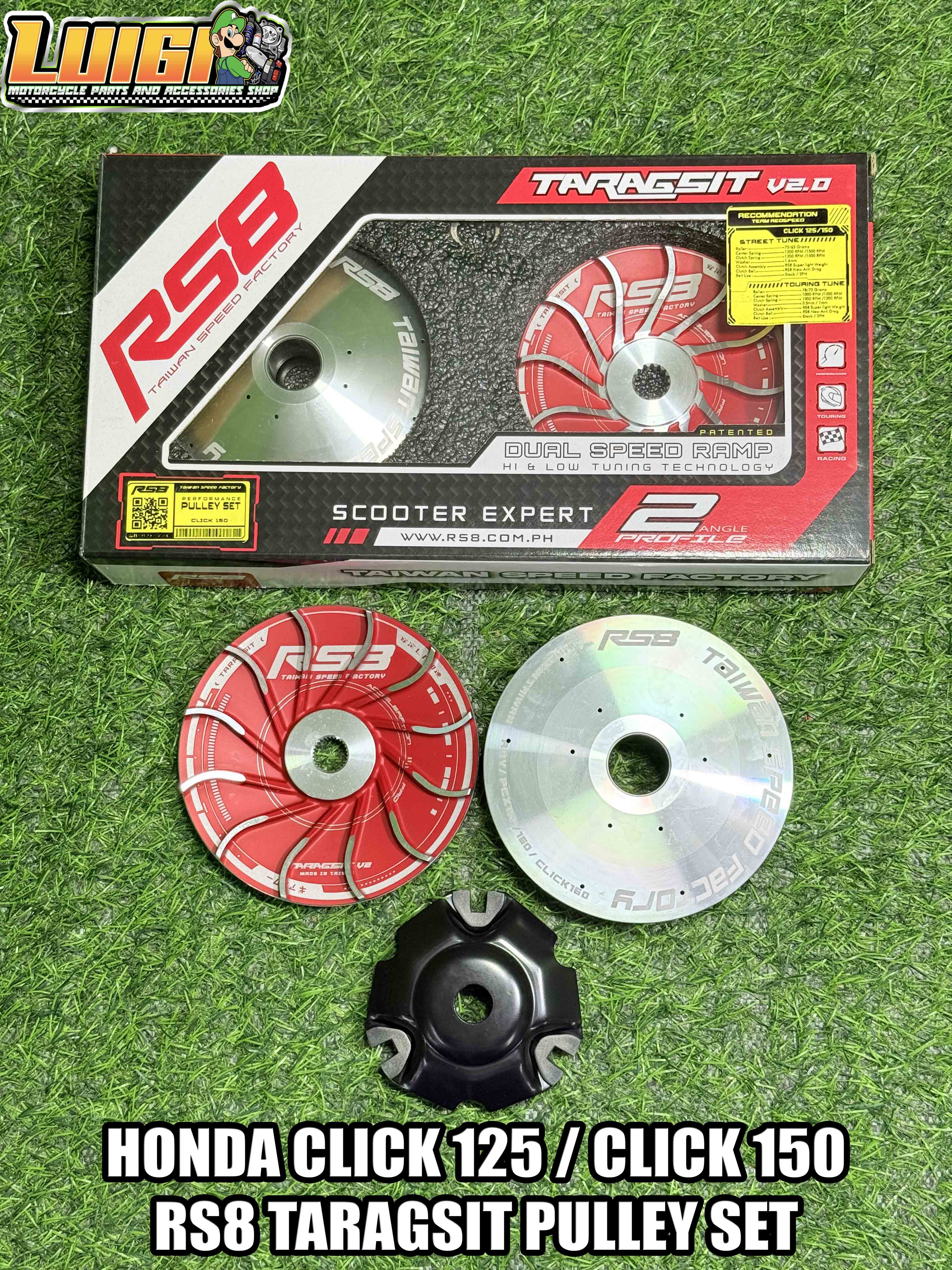 RS8 CLICK / NMAX / AEROX / M3 / PCX / ADV CVT SET V2 ANGLE PROFILE 100% ...