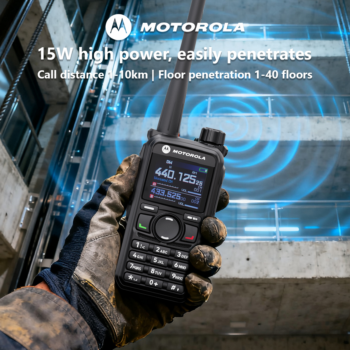 MOTOROLA GP668 Walkie Tlakie 15W High Power long range 10KM two way ...