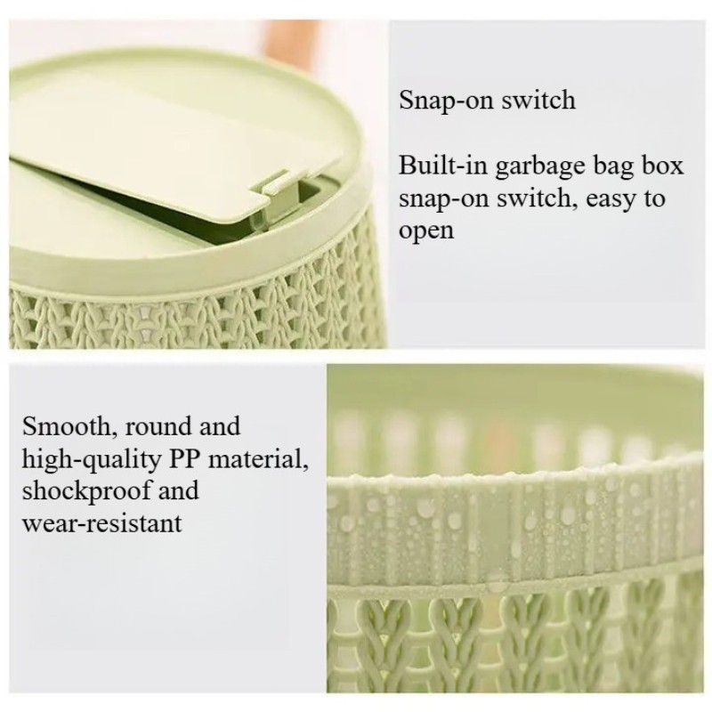 Automatic Garbage Bin Pressure Loop Bag Changer Odor Proof Trash Can ...