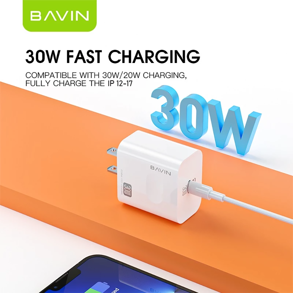 BAVIN PC818 30WPD Fast Charging Universal Wall Charger Type-C ...