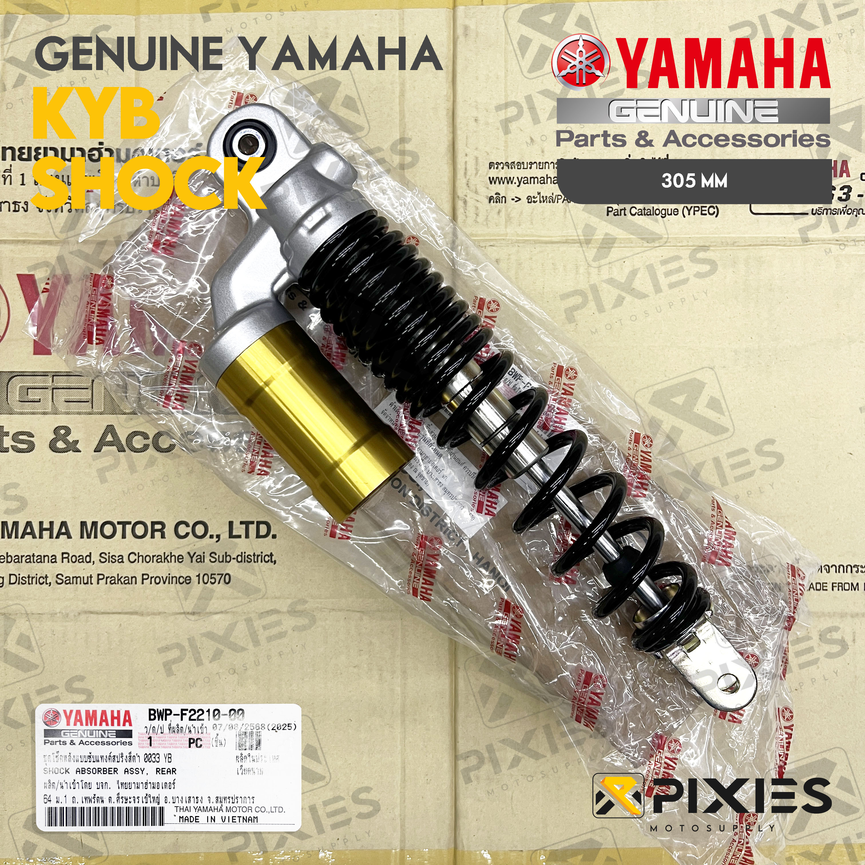 YAMAHA REAR SHOCKS VERSION 3 ORIGINAL FOR AEROX VERSION 1 2 & 3, NMAX ...