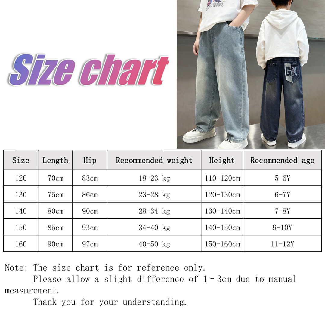 Denim Baggy Pants for Kids Boys 5-12Y Korean Style Trendy Party Outfit ...