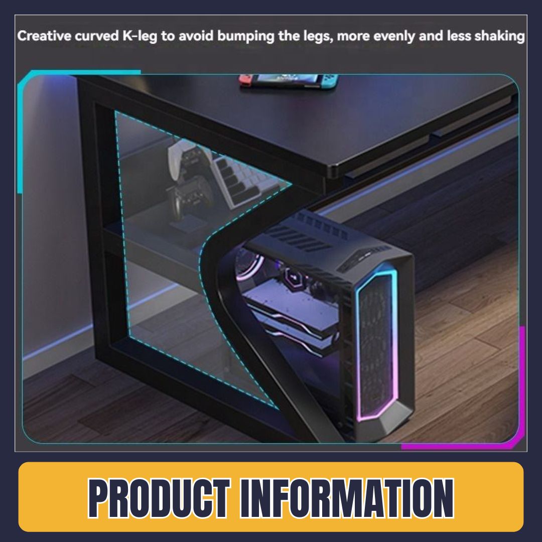 Computer table Arc type office Gaming table | Gaming Desk | Fiberboard ...