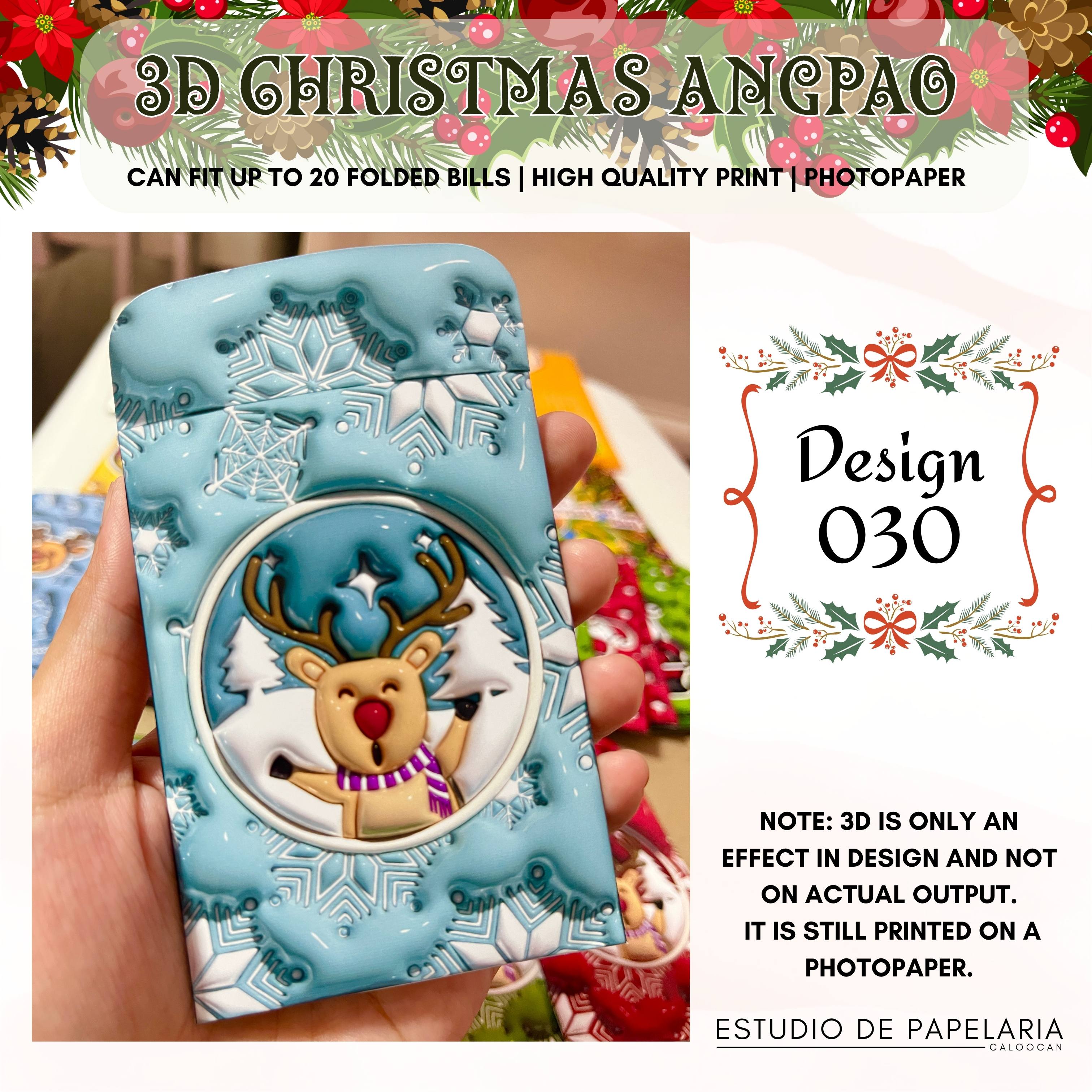 Estudio | 3D Christmas Angpao Ampao Money Envelope New Designs! Sold ...