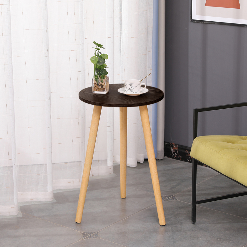 Living Room Side Table Nordic Solid Wood Small Round Table Bedside ...