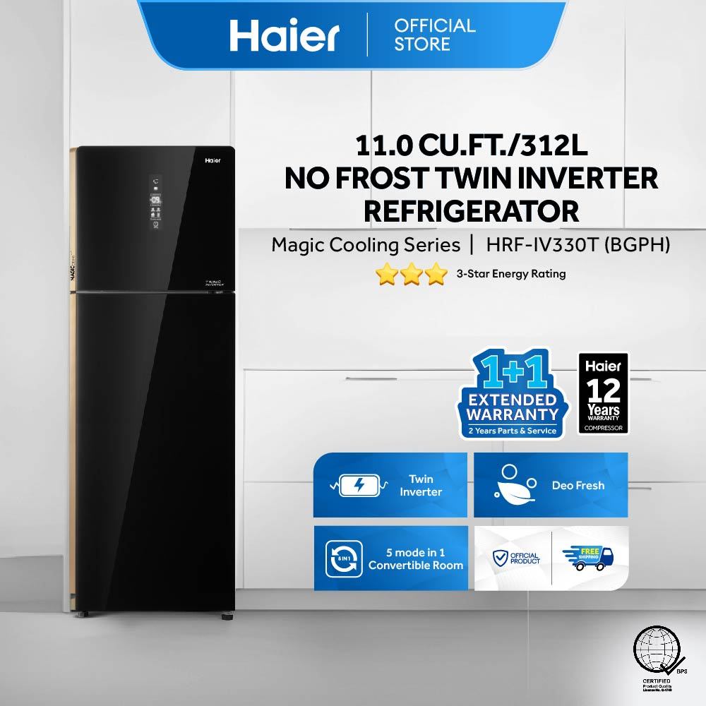 Haier HRF-IV330T (BGPH) 11.0 cu.ft./312L Magic Cooling No Frost Twin ...
