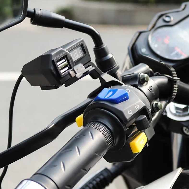 ApexRide Motorcycle Dual Usb Waterproof Phone Charger 12V With ...