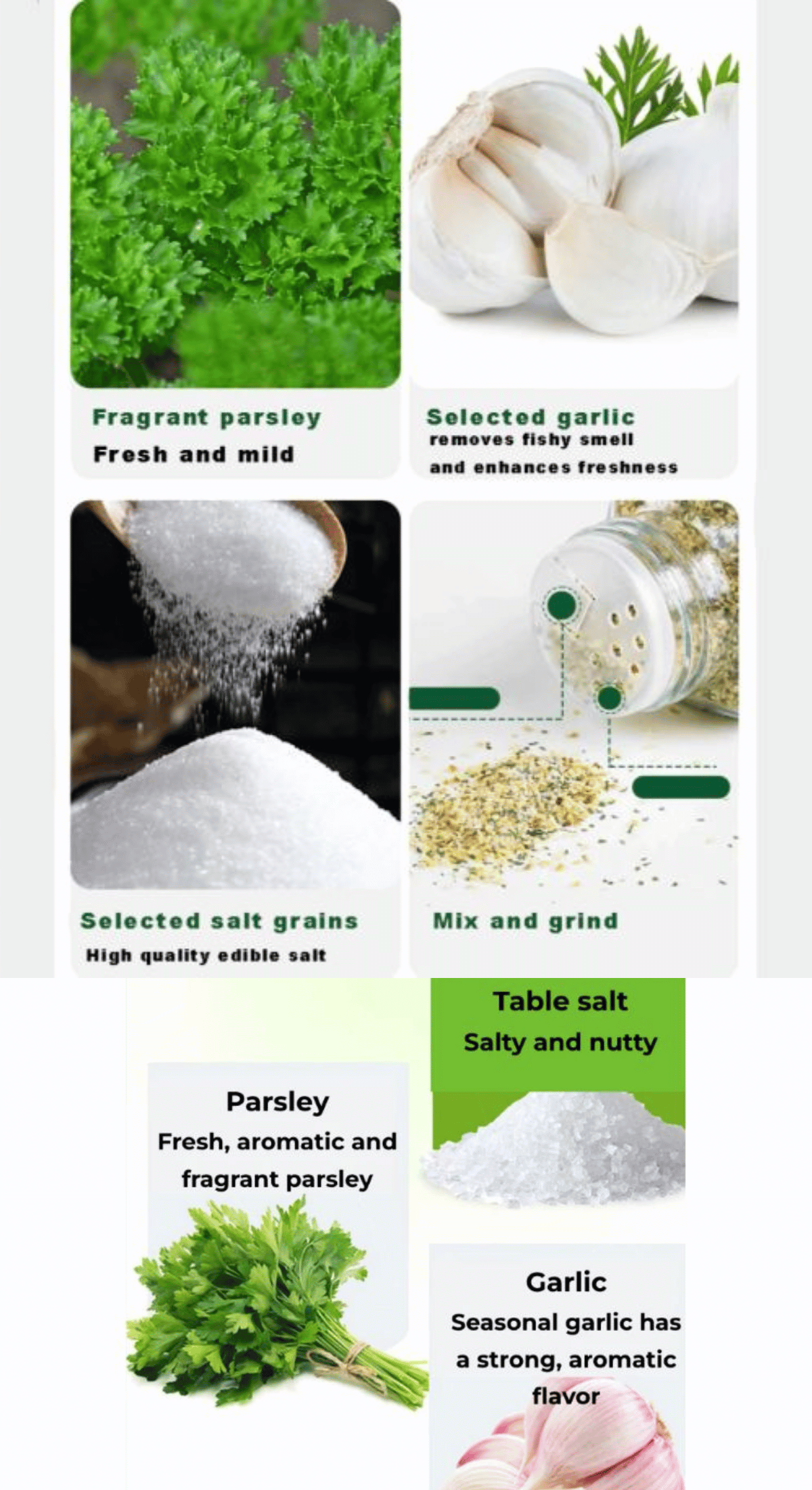 Parsley Garlic Salt Powder Original – Premium Garlic Parsley Salt ...