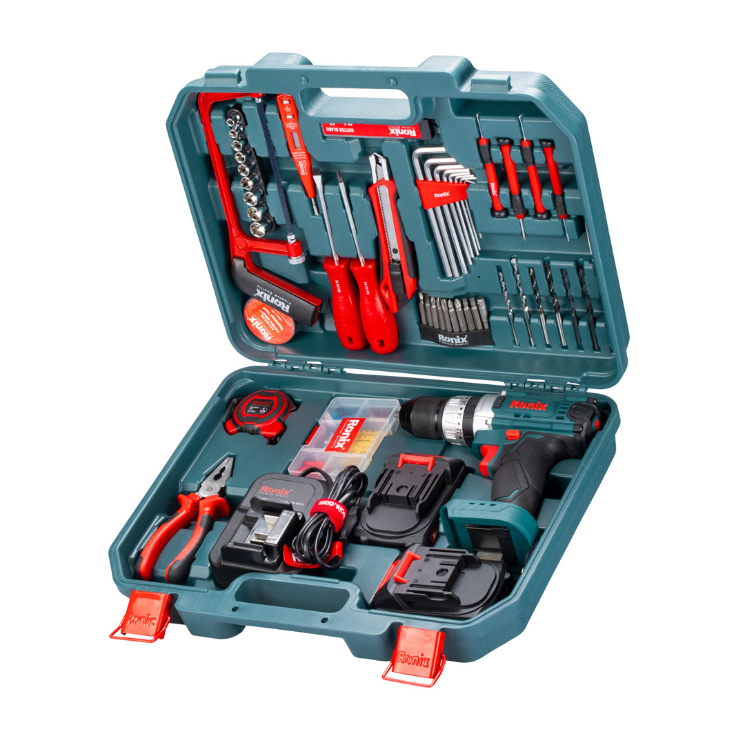 RONIX RS-8620 Cordless Drill Kit 53 Pieces Accessories | 20V Cordless ...