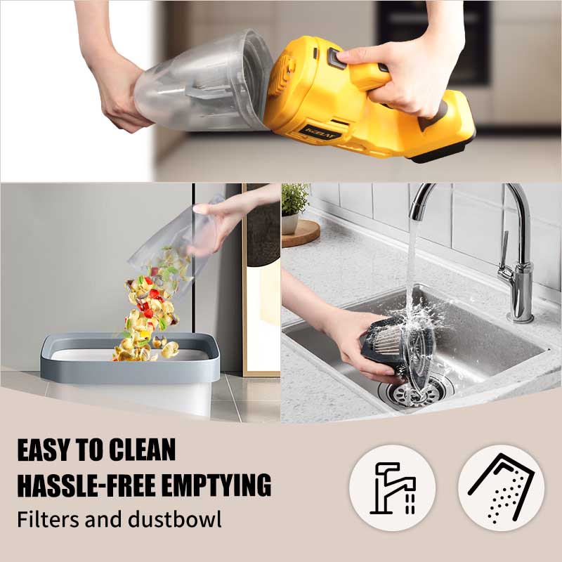 KEELAT KCVC04 Cordless Handheld Vacuum Cleaner 4 Heads portable Dry and ...