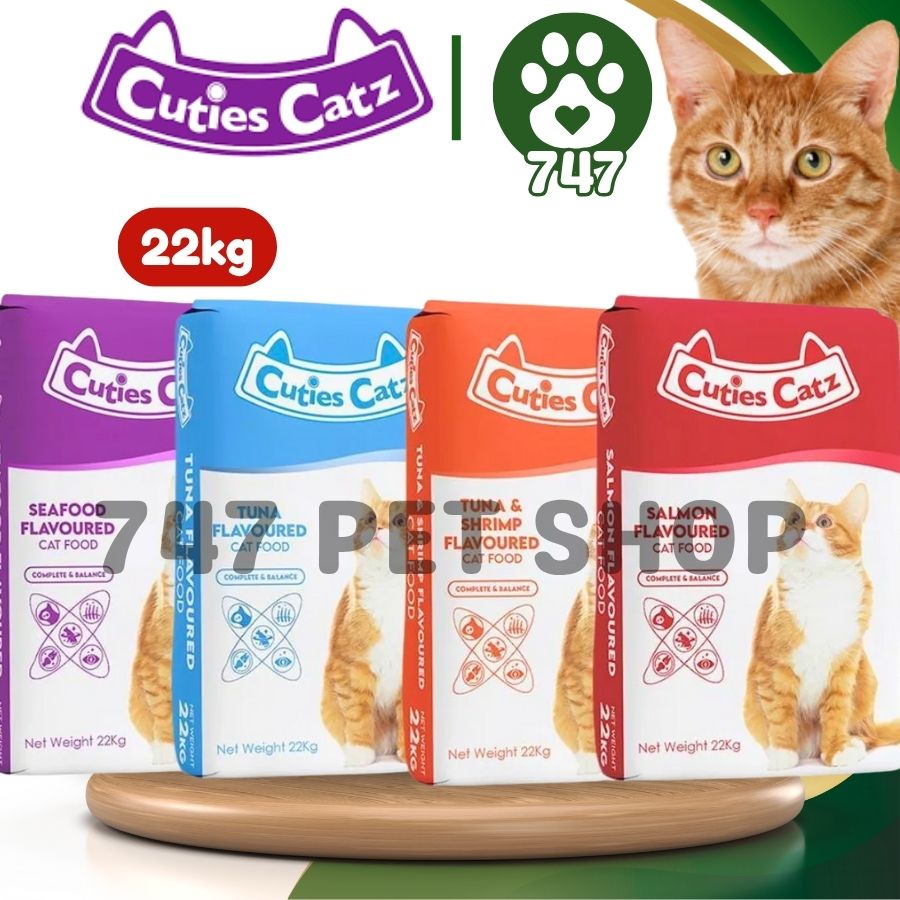 22kg Cuties Catz Premium Dry Cat Food All Stages Adult Kitten Healthy Gut Digestive Pet Care ...