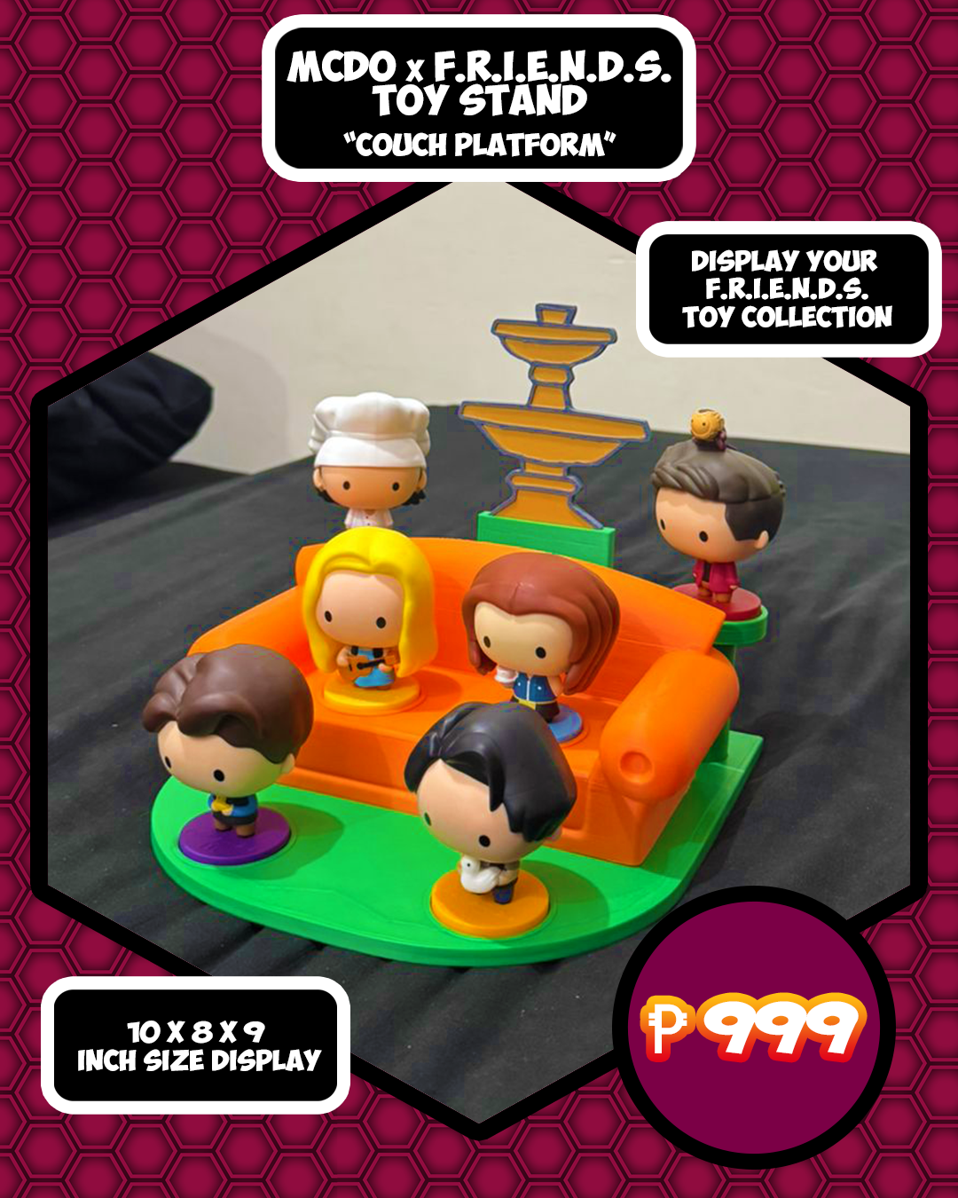 FRIENDS Toy Collection Stand Display for your Friends Toys | Shopee ...
