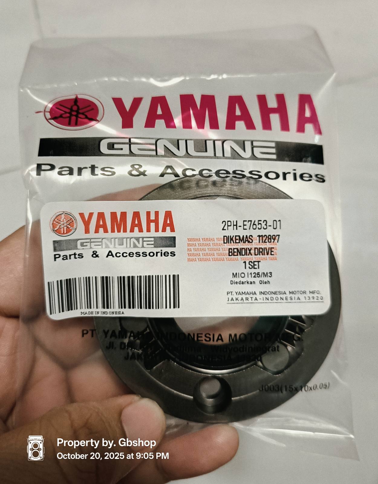 MIO I 125 YAMAHA BENDIX DRIVE M3 MIO SOUL 125 GENUINE PARTS 2PH-E7653 ...