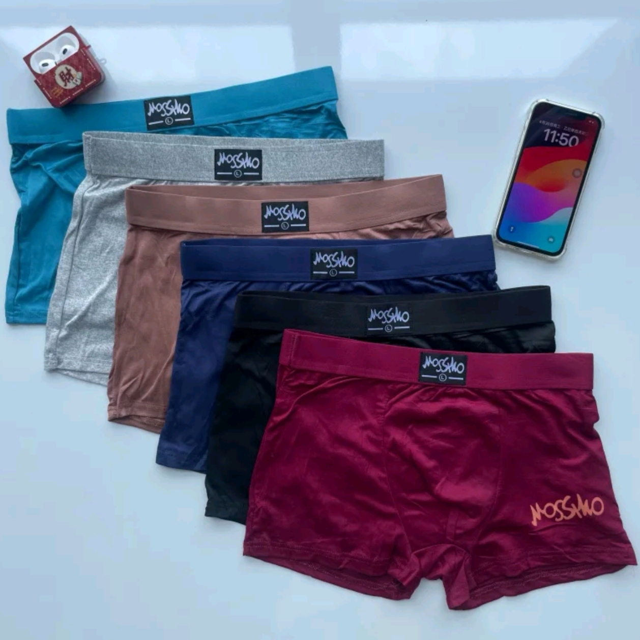 6/12PCS Boxer brief For Men's Underwear Stretchable Boxer Briefs COD ...