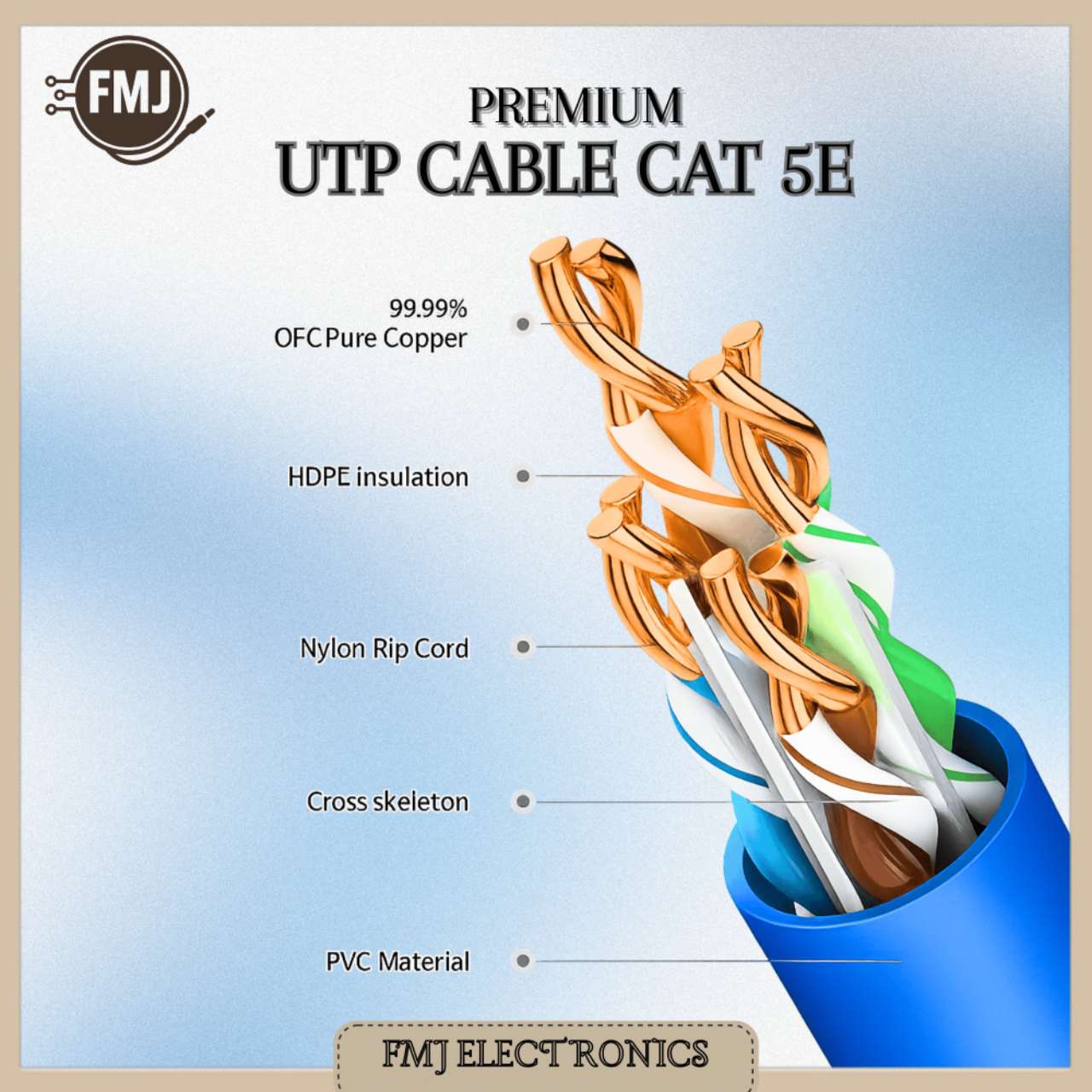 FMJ Utp Cable for Cable Connections Cat5 Cat6 Internet Cable Lan Cable ...