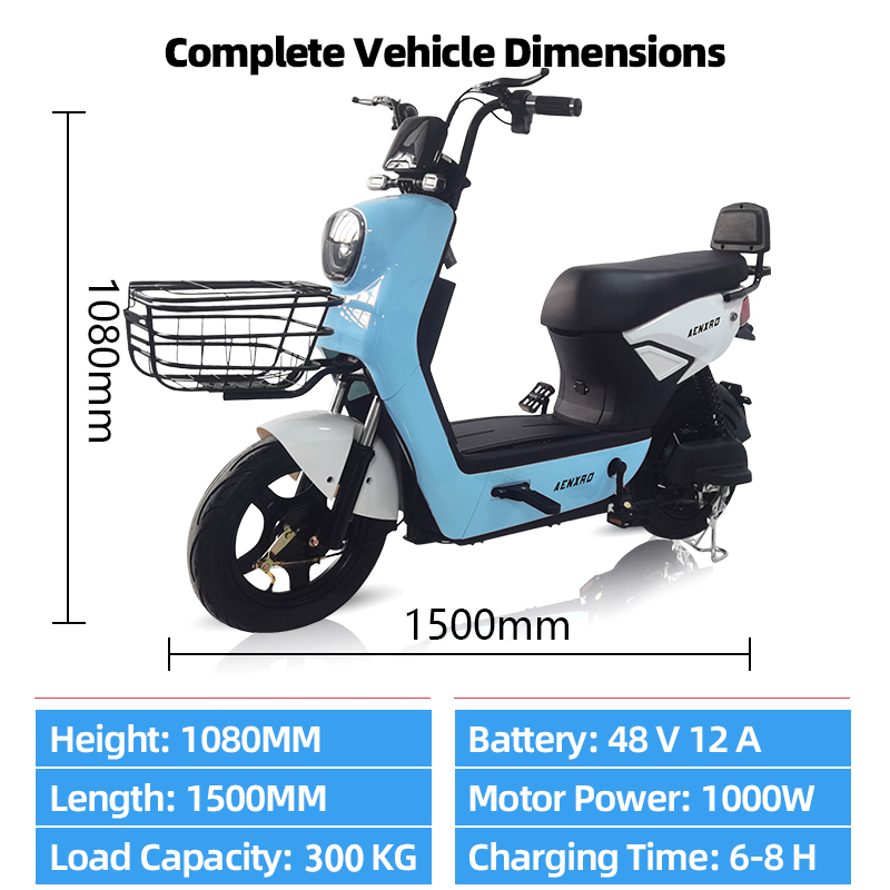 AENXRD E-Bike 1000W 48V12AH 2 Wheels Electric Bikes For Adult ...