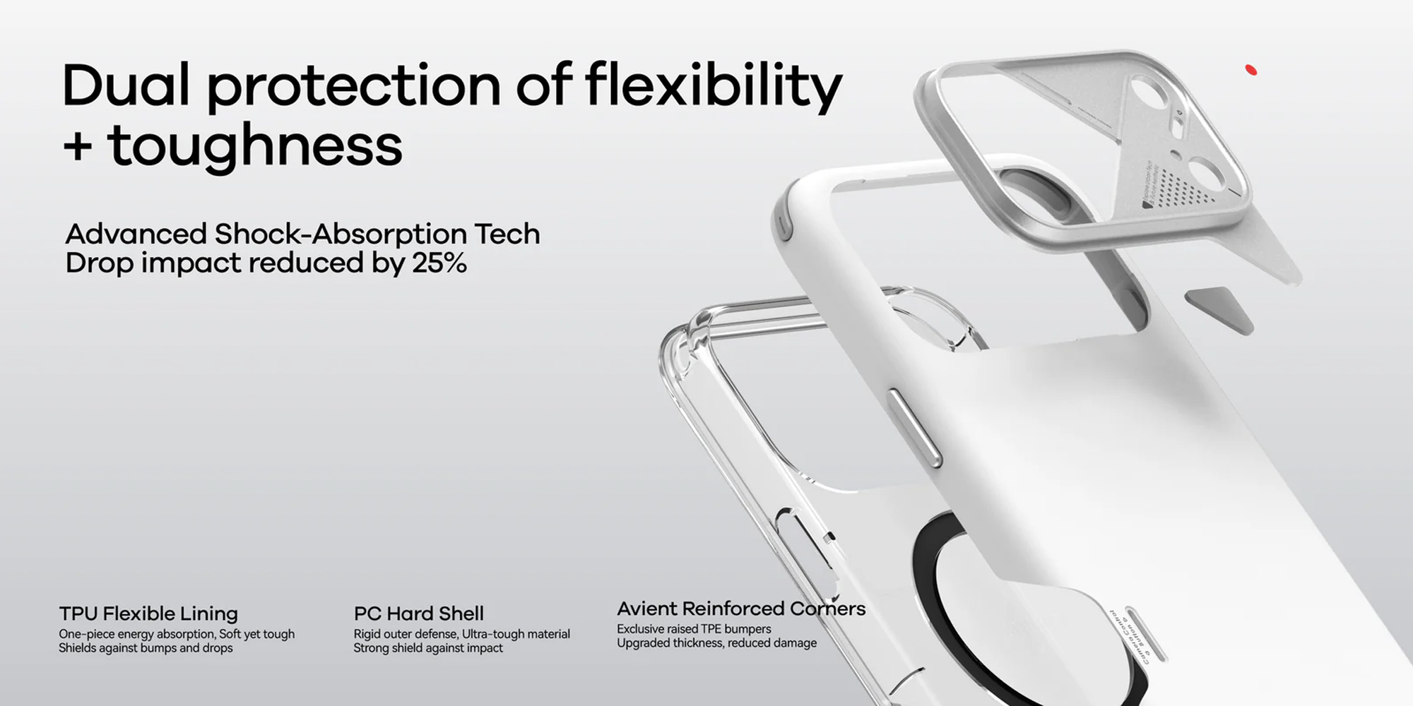 Aulumu A17 Shockproof Magnetic Case For iPhone 17 Pro & Pro Max Slim ...