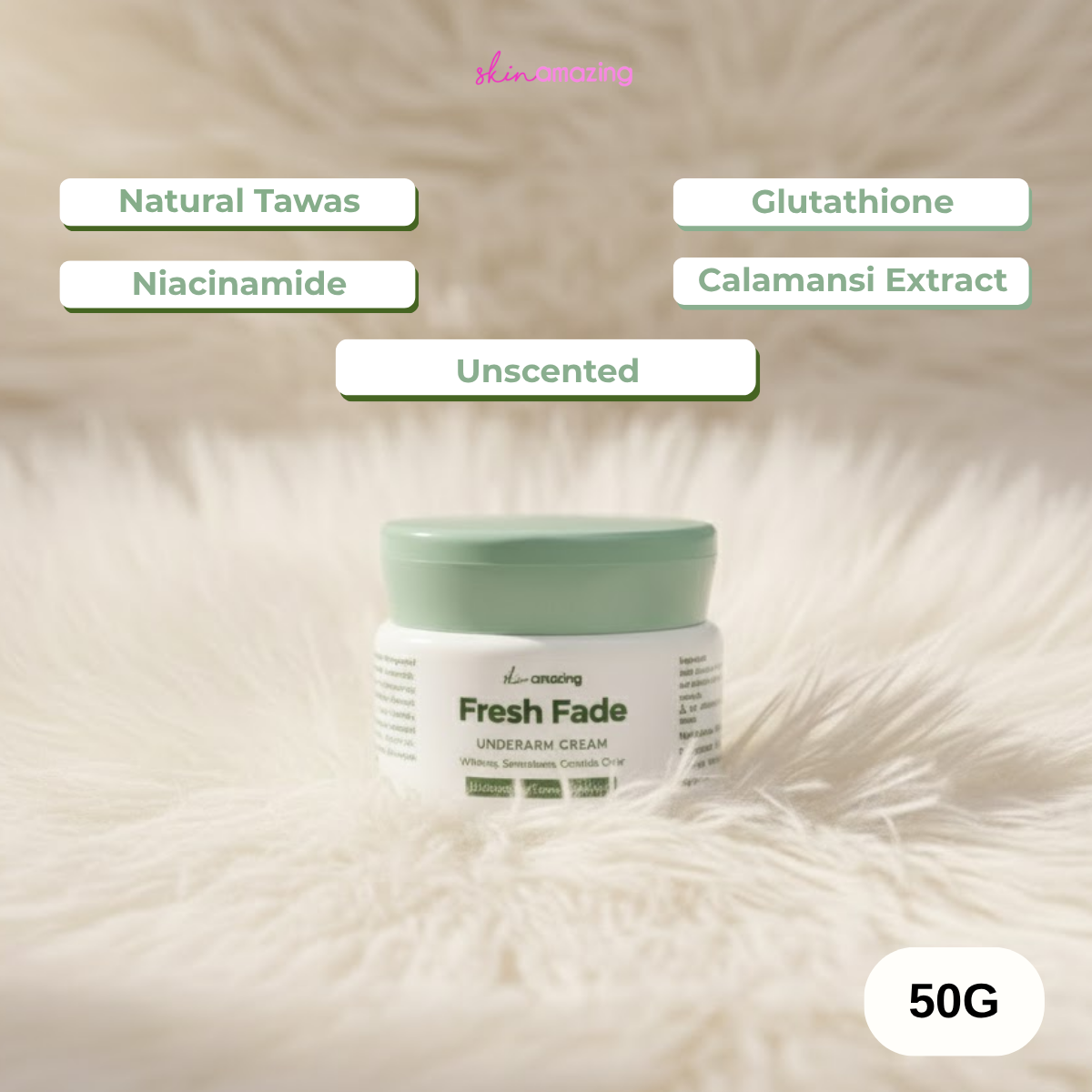 Skin Amazing Scented & Unscented Fresh Fade Underarm Cream (50g ...