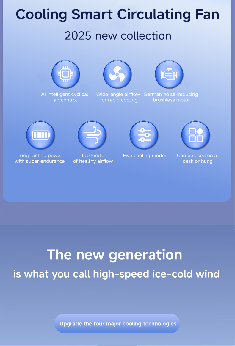 2025 New High Speed Desktop Fan with 100 Wind Speed Settings Digital ...