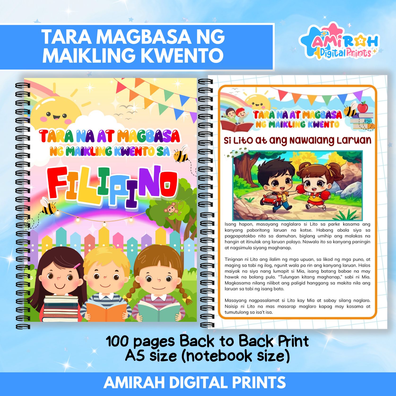 READING COMPREHENSION CVC STORIES ENGLISH/ TAGALOG MAIKLING KWENTO ...