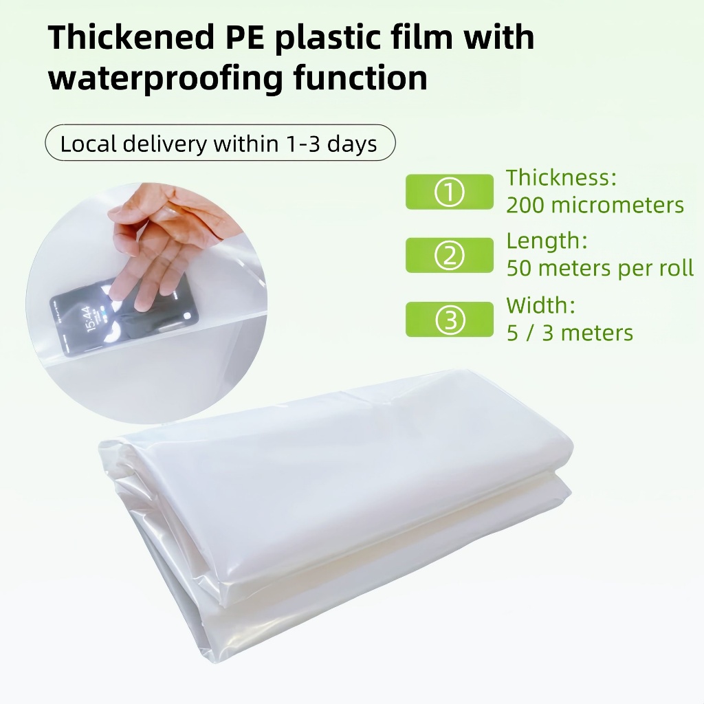200 microns UV Plastic Sheet 5m x 50m A roll For Greenhouse ...