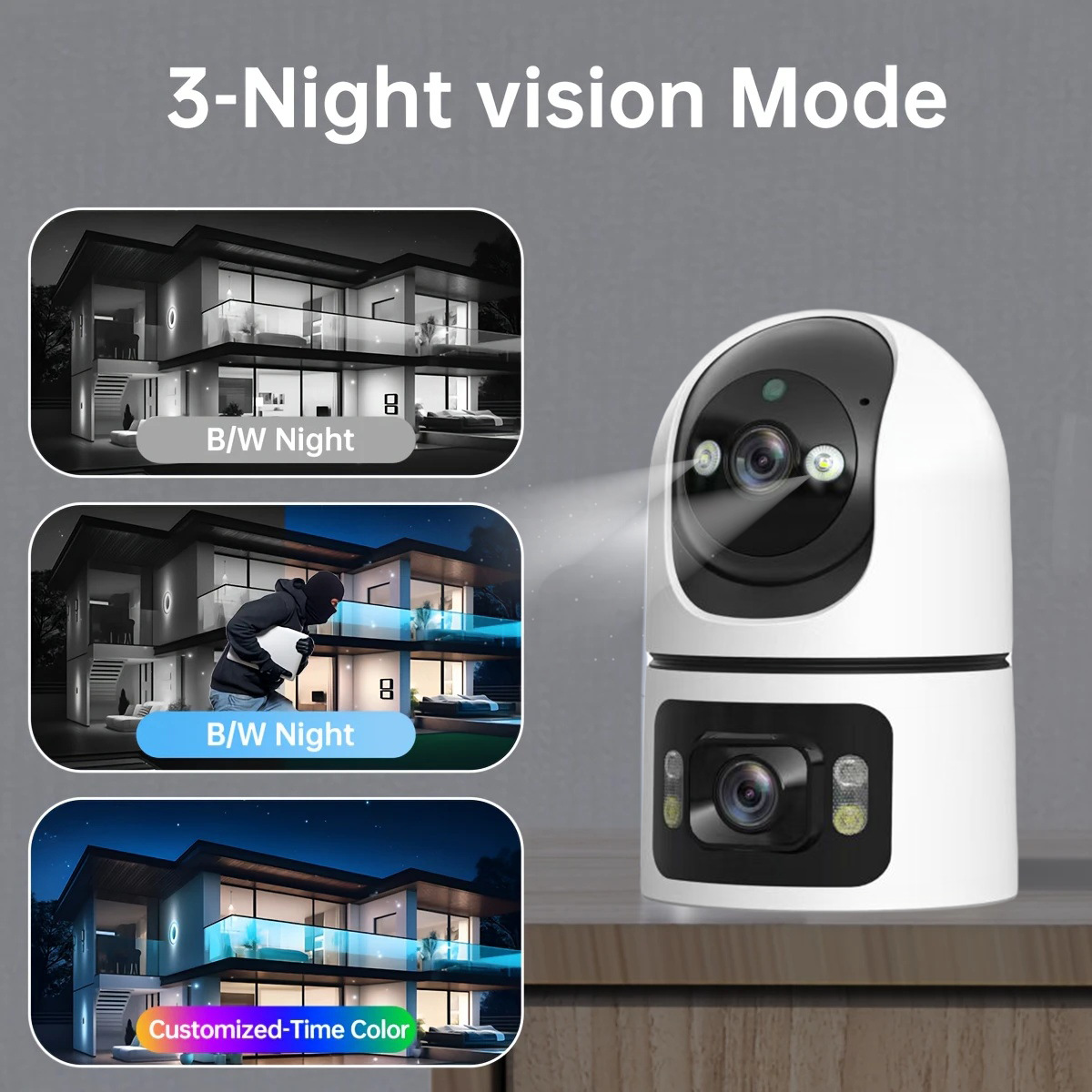 4K HD Dual Lens V380 Pro CCTV Camera 8MP WIFI Connect To Phone Outdoor Auto Track APP Remote ...