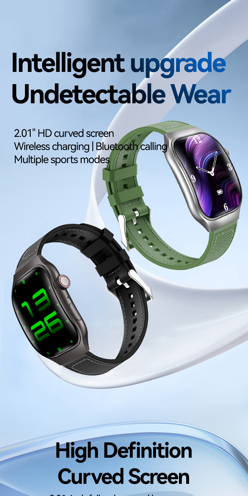 Jiditech X JSYES 3D Curved Smart Watch With Dynamic Island 2.01''HD ...