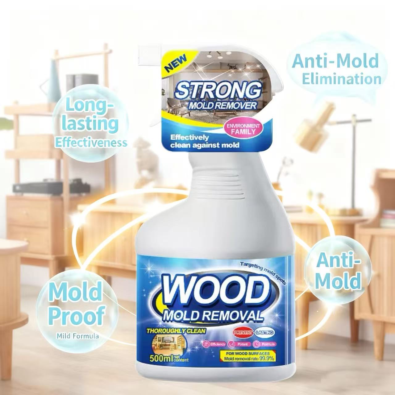 Mold remover spray and mold killer to remove mold spots on wooden ...
