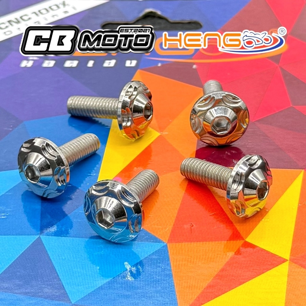 HENG / SC SIAM ACRYLIC BOLTS FOR AEROX V1 & V2 S CNC TITANIUM CONCAVE ...