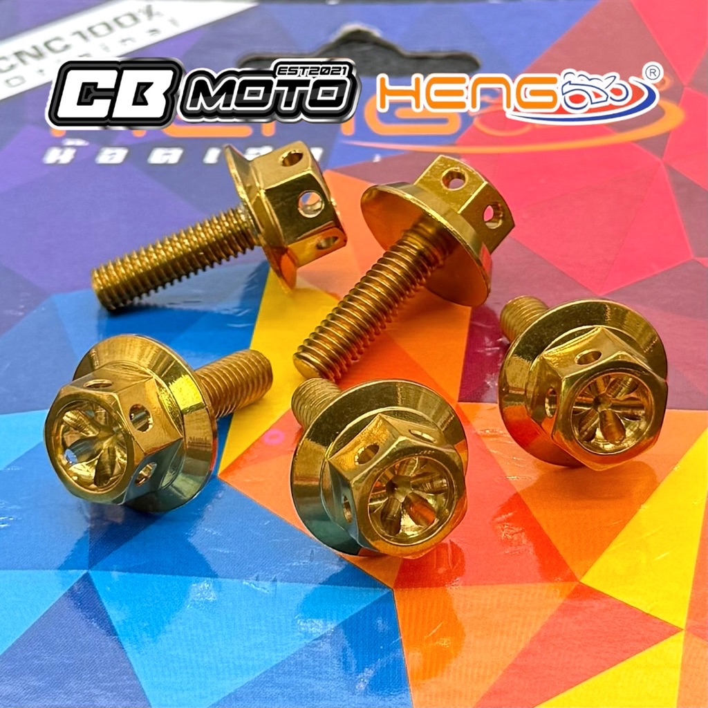 HENG / SC SIAM ACRYLIC BOLTS FOR AEROX V1 & V2 S CNC TITANIUM CONCAVE ...