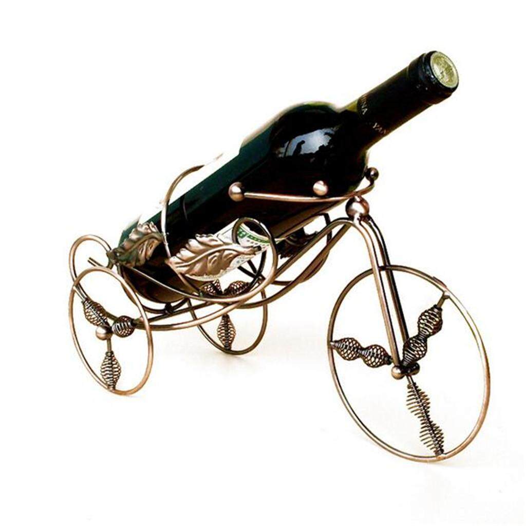 COD Wine Racks Countertop, Tricycle Statue Metal Wire Wine Bottle ...